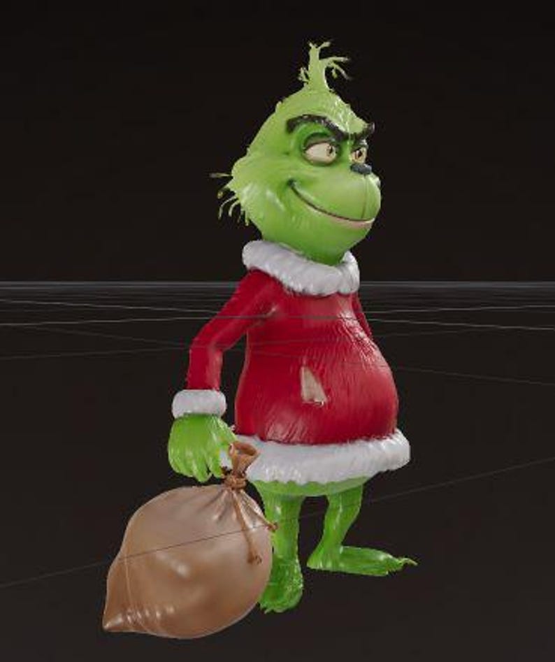 Grinch STL File | 3D Printable Christmas Decoration | Holiday Character ...