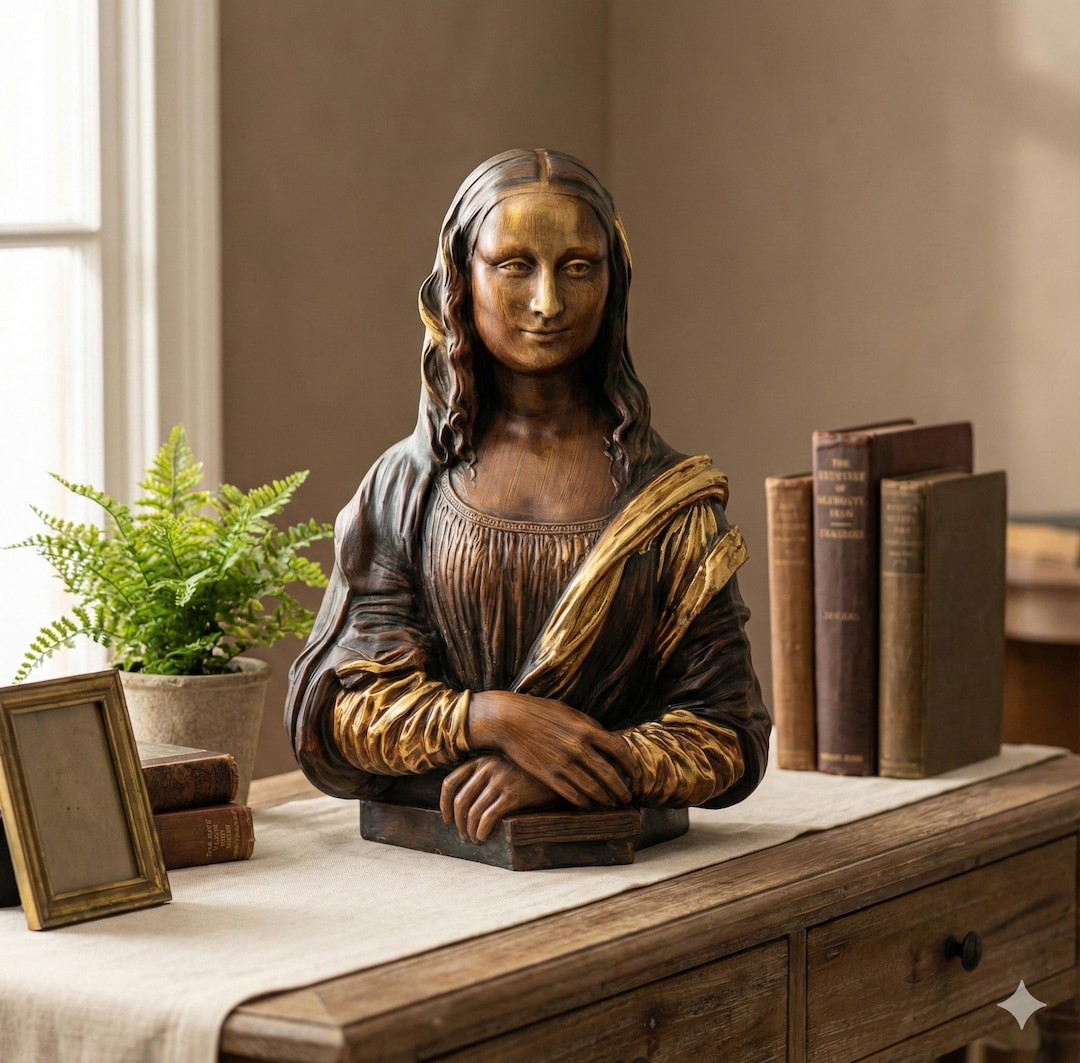 Commercial STL | Mona Lisa Renaissance Bust STL | Artistic 3D Printable ...