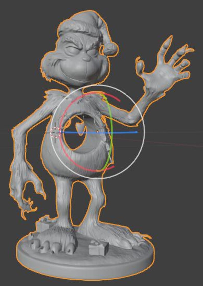 Grinch STL File | Inspired Christmas Figurine STL | Holiday Decor 3D ...