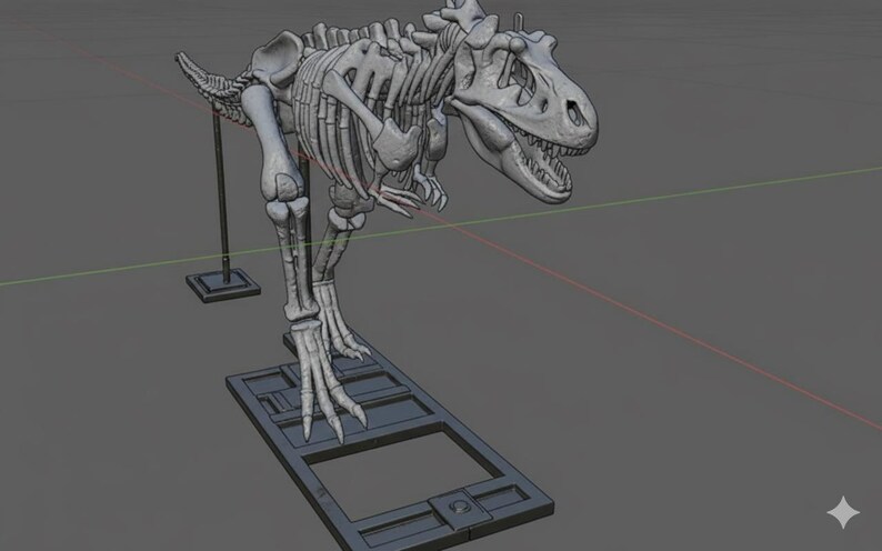 T-rex Skeleton 3D Model File for Digital Art & 3D Printing ...