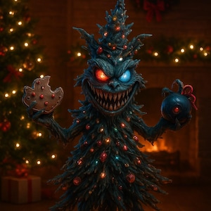 Evil Grinch Christmas Tree 3D Model STL | Dark Holiday Decor - Etsy