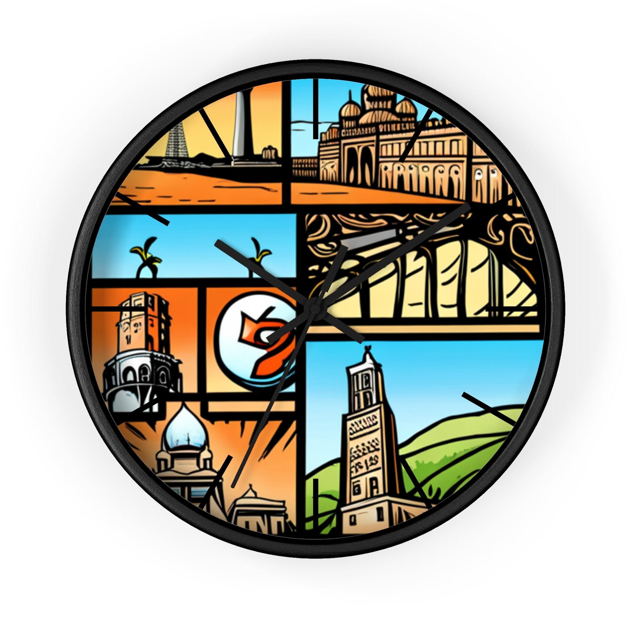 Time to Travel Wall Clock, Rustic Home Decor, Vintage Style Clock ...