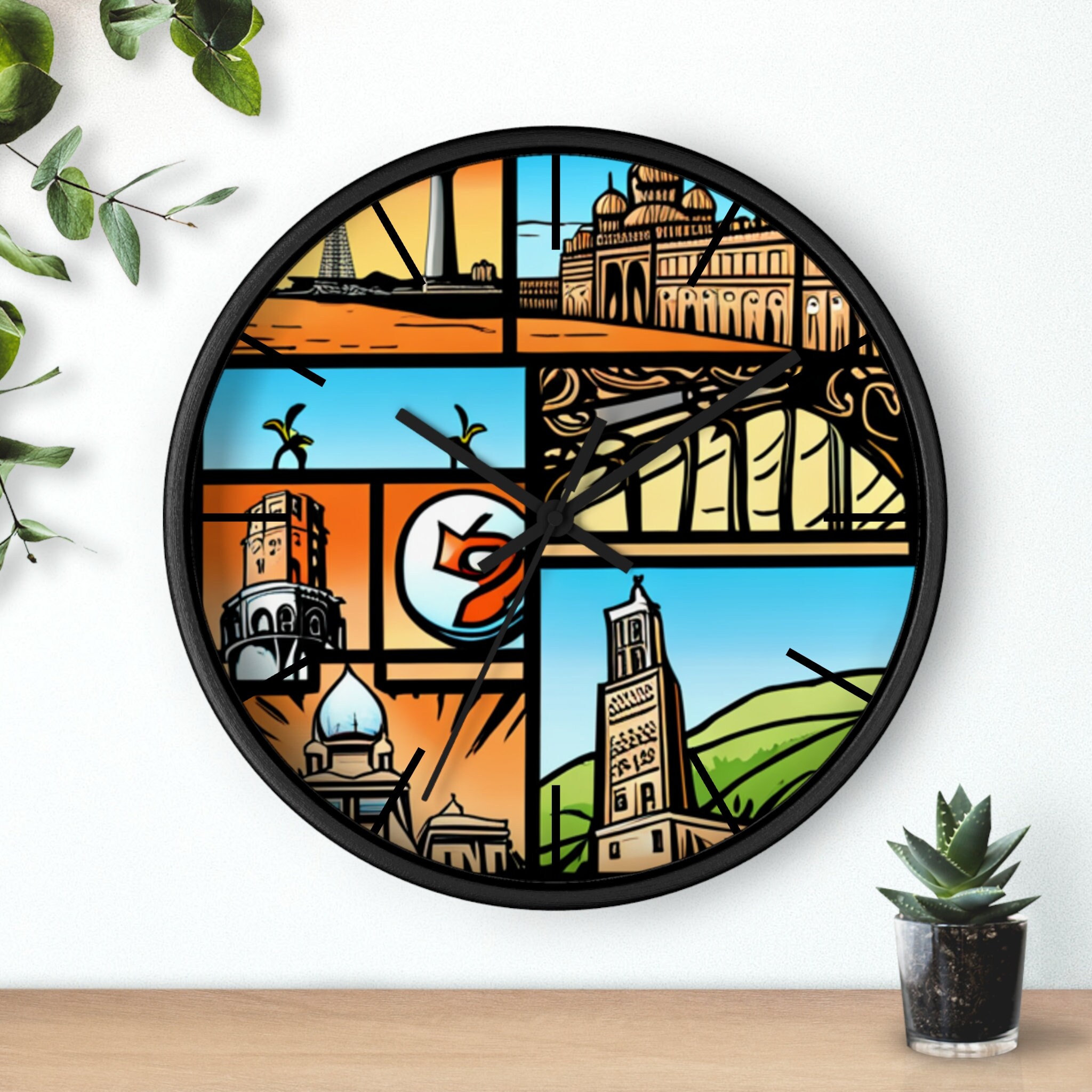 Time to Travel Wall Clock, Rustic Home Decor, Vintage Style Clock ...