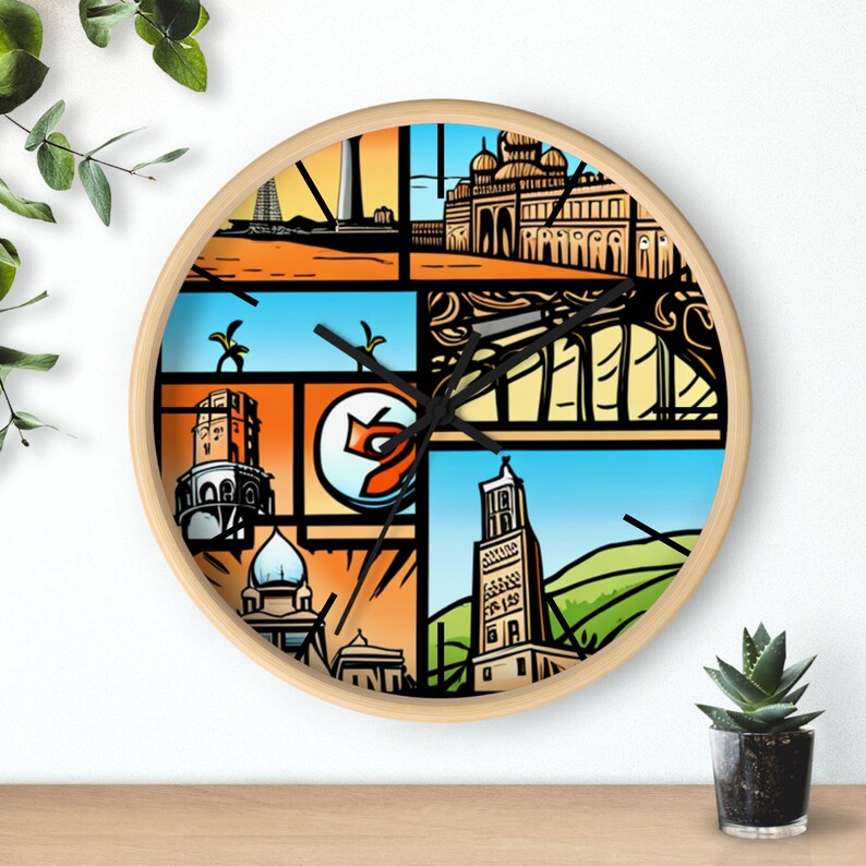 Time to Travel Wall Clock, Rustic Home Decor, Vintage Style Clock ...