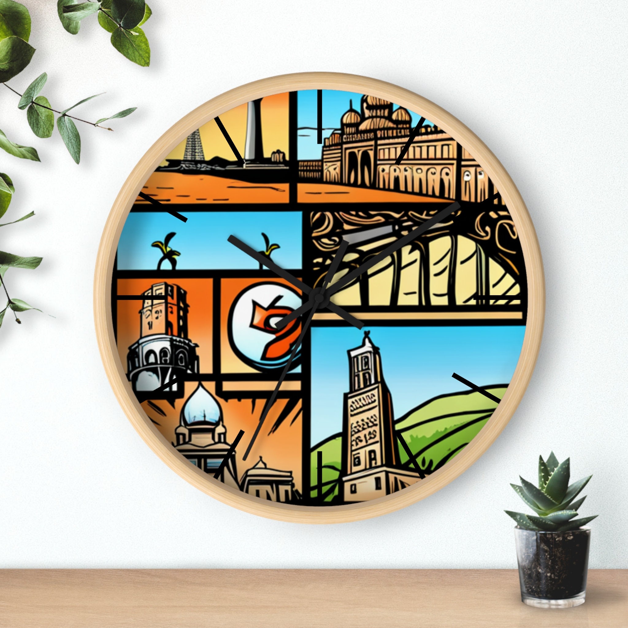 Time to Travel Wall Clock, Rustic Home Decor, Vintage Style Clock ...