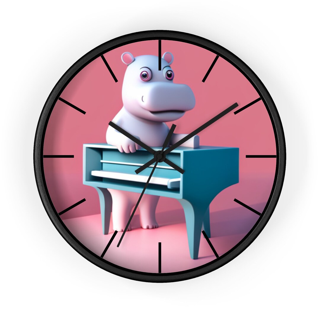 Happy Hippo Wall Clock - Etsy