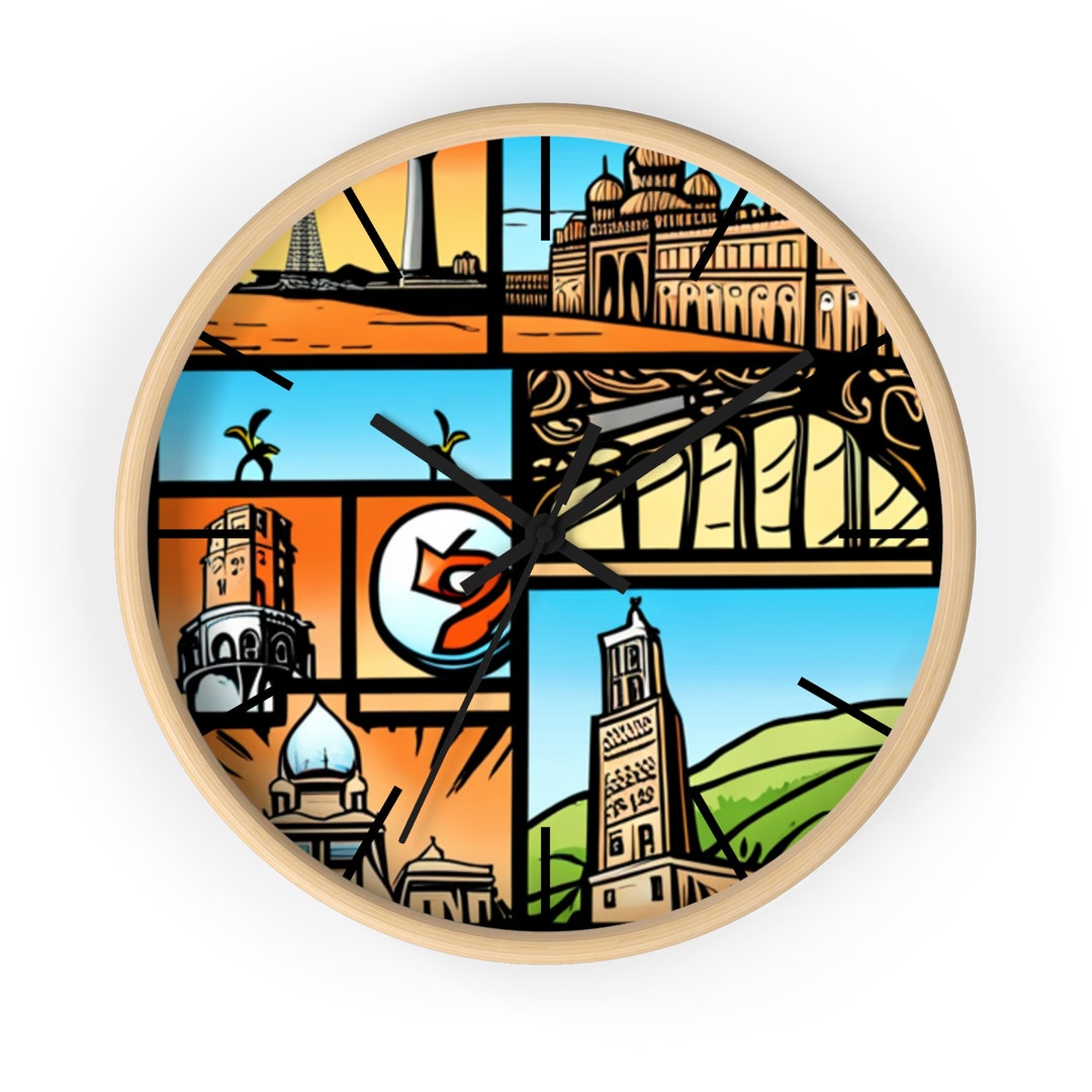 Time to Travel Wall Clock, Rustic Home Decor, Vintage Style Clock ...