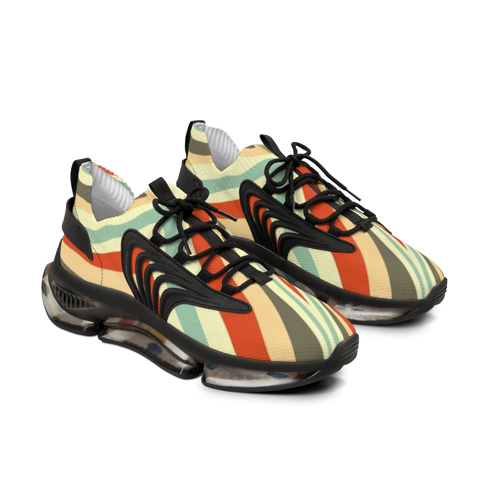 Men's Mesh Sneakers, Workout Shoes, Custom Color Blend, Unique Gift ...