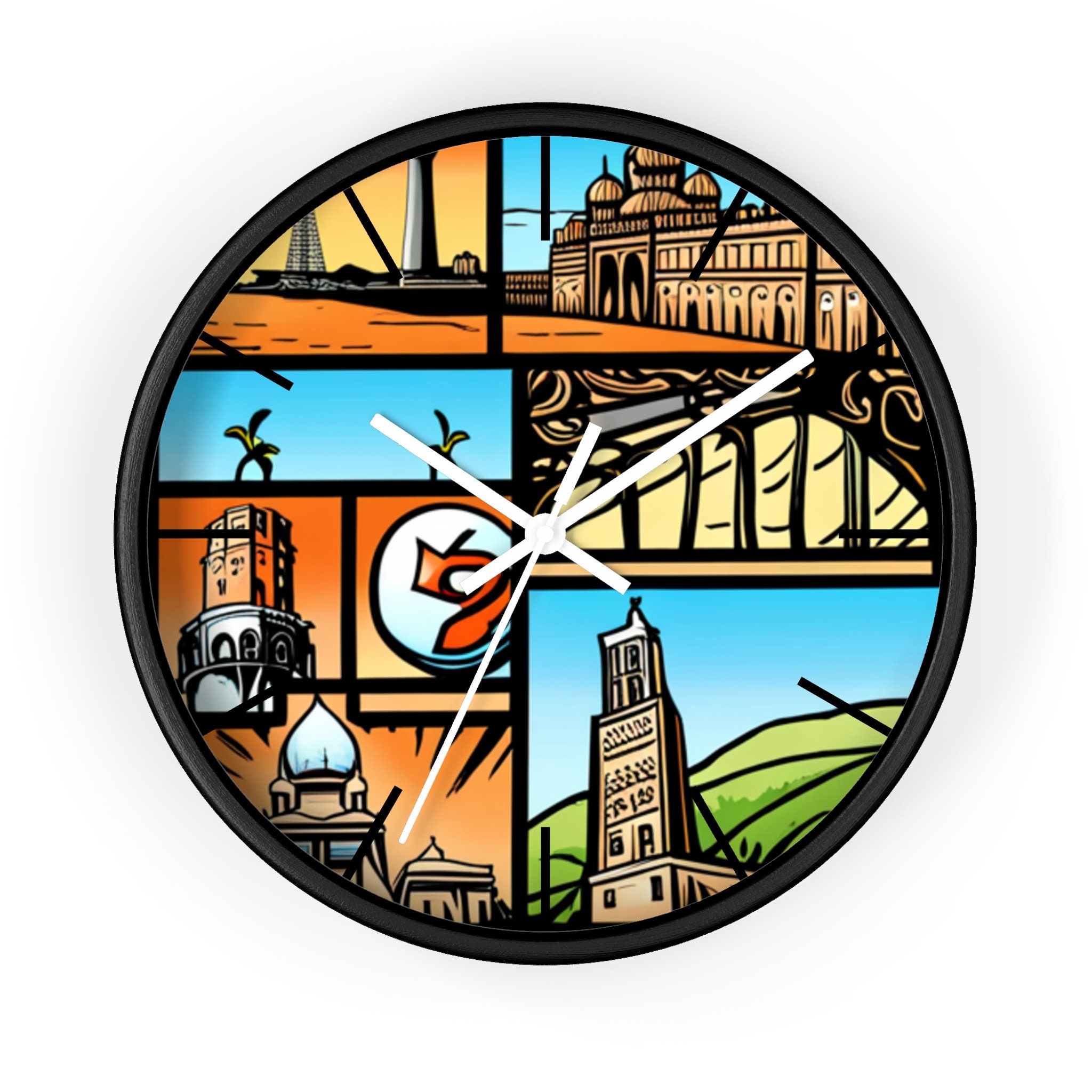 Time to Travel Wall Clock, Rustic Home Decor, Vintage Style Clock ...