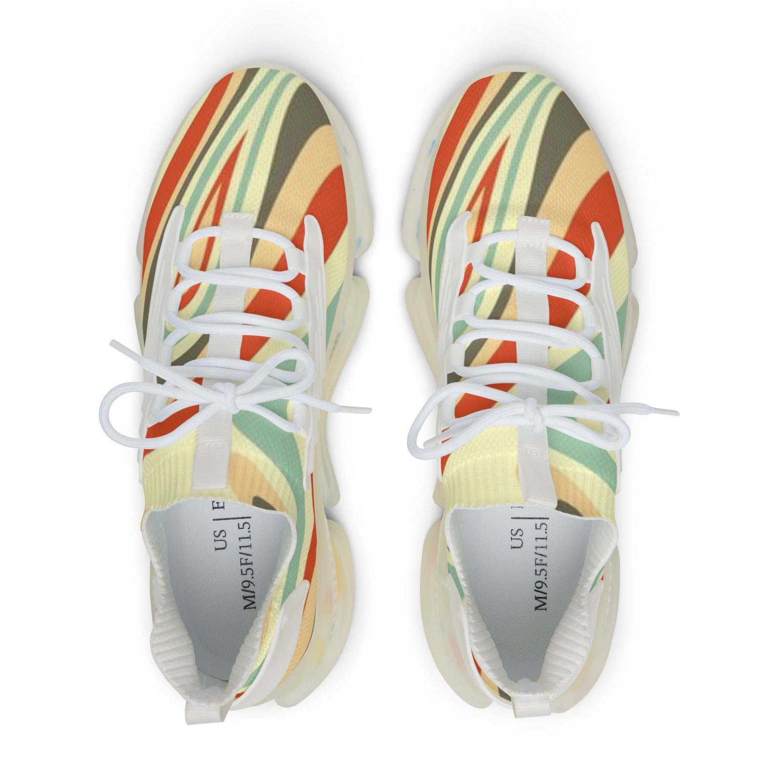 Men's Mesh Sneakers, Workout Shoes, Custom Color Blend, Unique Gift ...