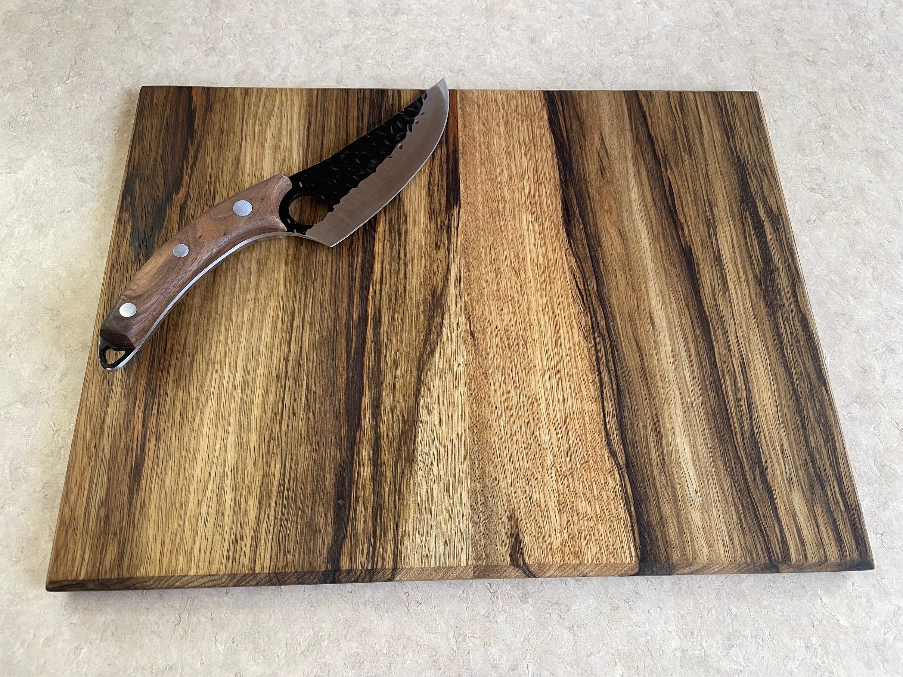 Double Sided Black Limba Cutting Board Exotic Wood Cutting Board Face ...