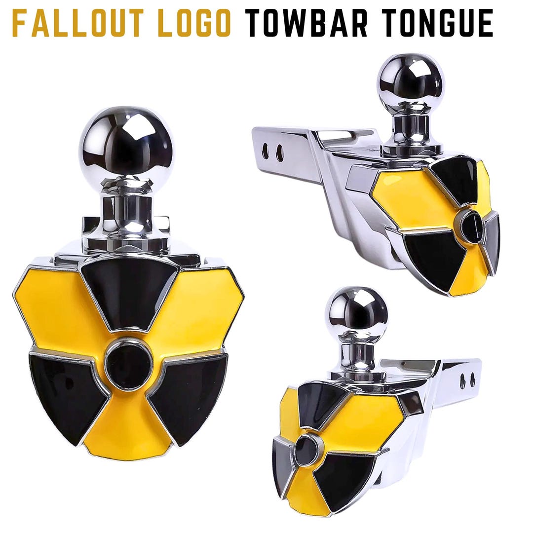 Fallout Logo Symbol Trailer Towbar Tongue and Ball Mount Kit 4000kg ...