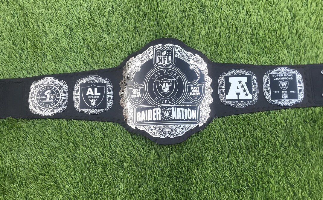 Las Vegas NFL Raiders Nation Champions Wrestling Replica Belt Brass ...