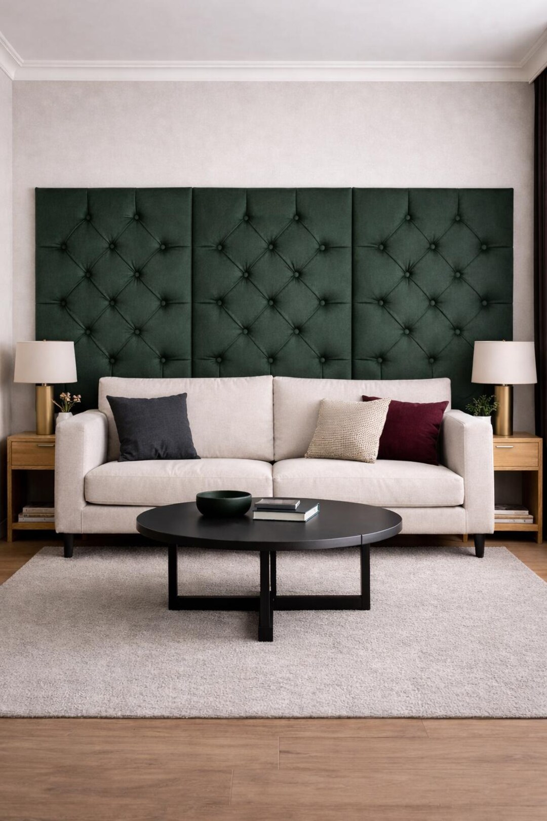 Custom Size and Color Tufted Wall Panels With Capitone Stitching ...