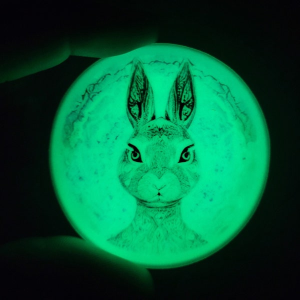 Rabbit in the Moon - Etsy