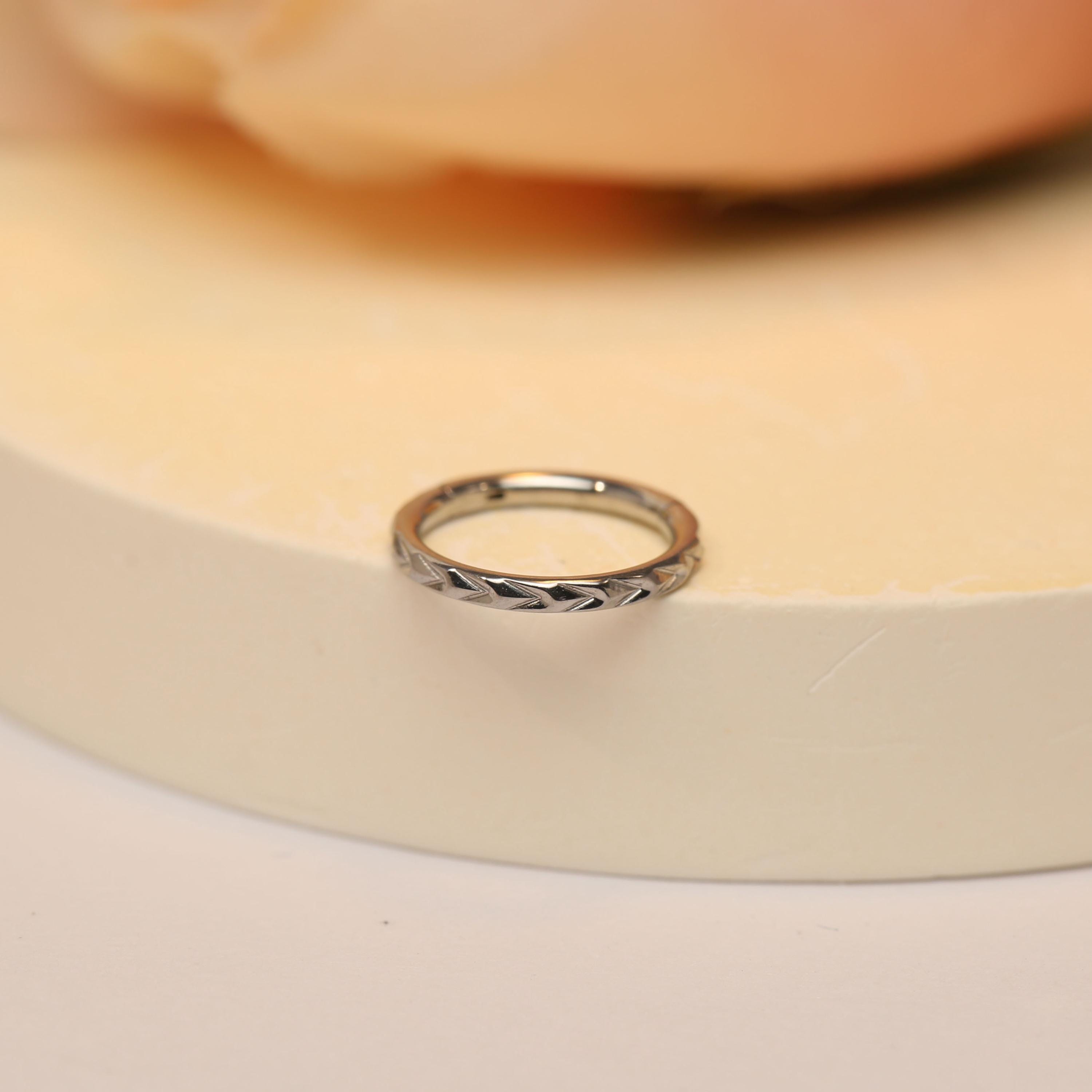 Unique Spike Pattern Split Ring Nose Hoop 316L Nose Piercing Jewelry ...