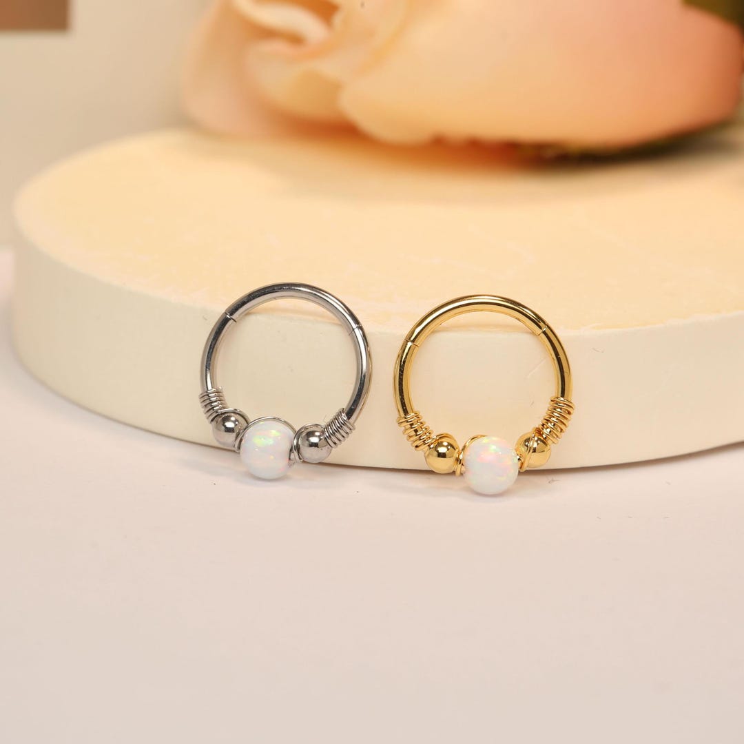 16G 18G 20G Australian Round Wire Nose Ring Nose Ring Hoop Hinge ...