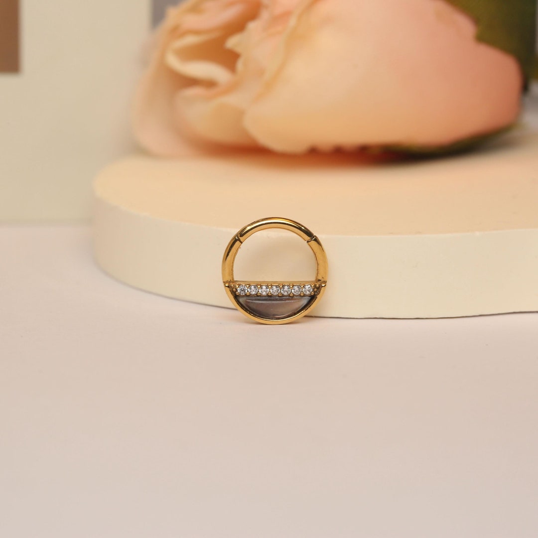 Fashion Shell Nose Ring 16G Nasal Septum/conch/ear Septum Jewelry Ear ...