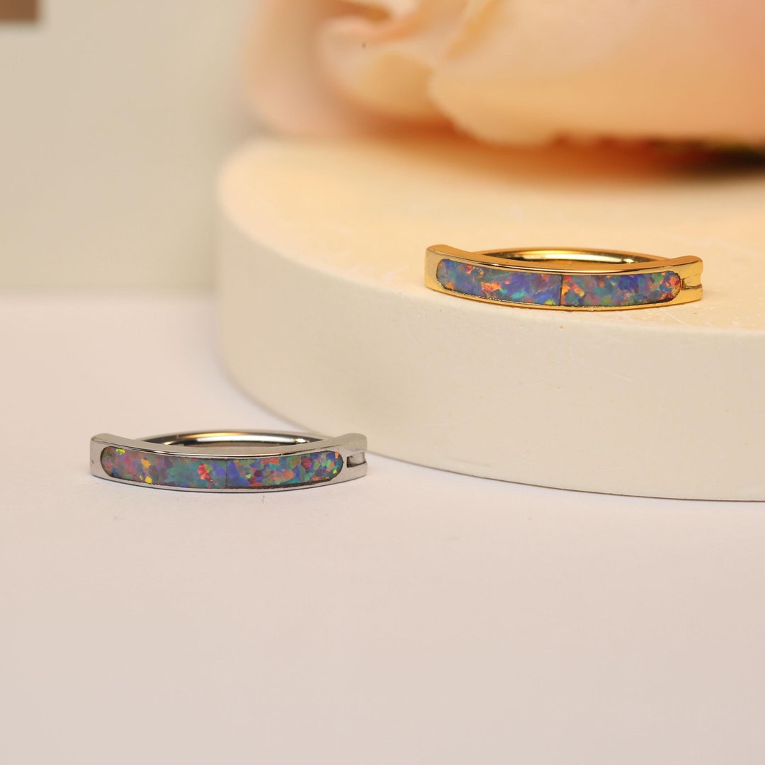 Purple Opal Belly Button Button Button Piercing Jewelry 14G 10mm Belly ...