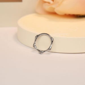 Unique Bone Shape Septum Ring Nose Ring 16G Medical Steel Hinge Nose ...