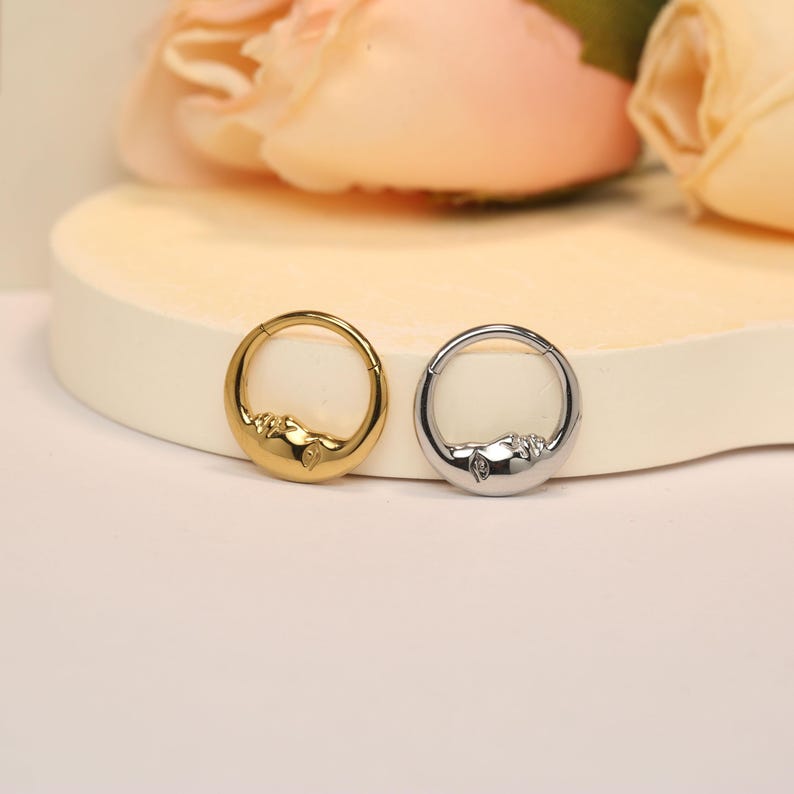Moon Goddess Nasal Septum Ring/piercing Jewelry 316L Medical Steel Nose ...