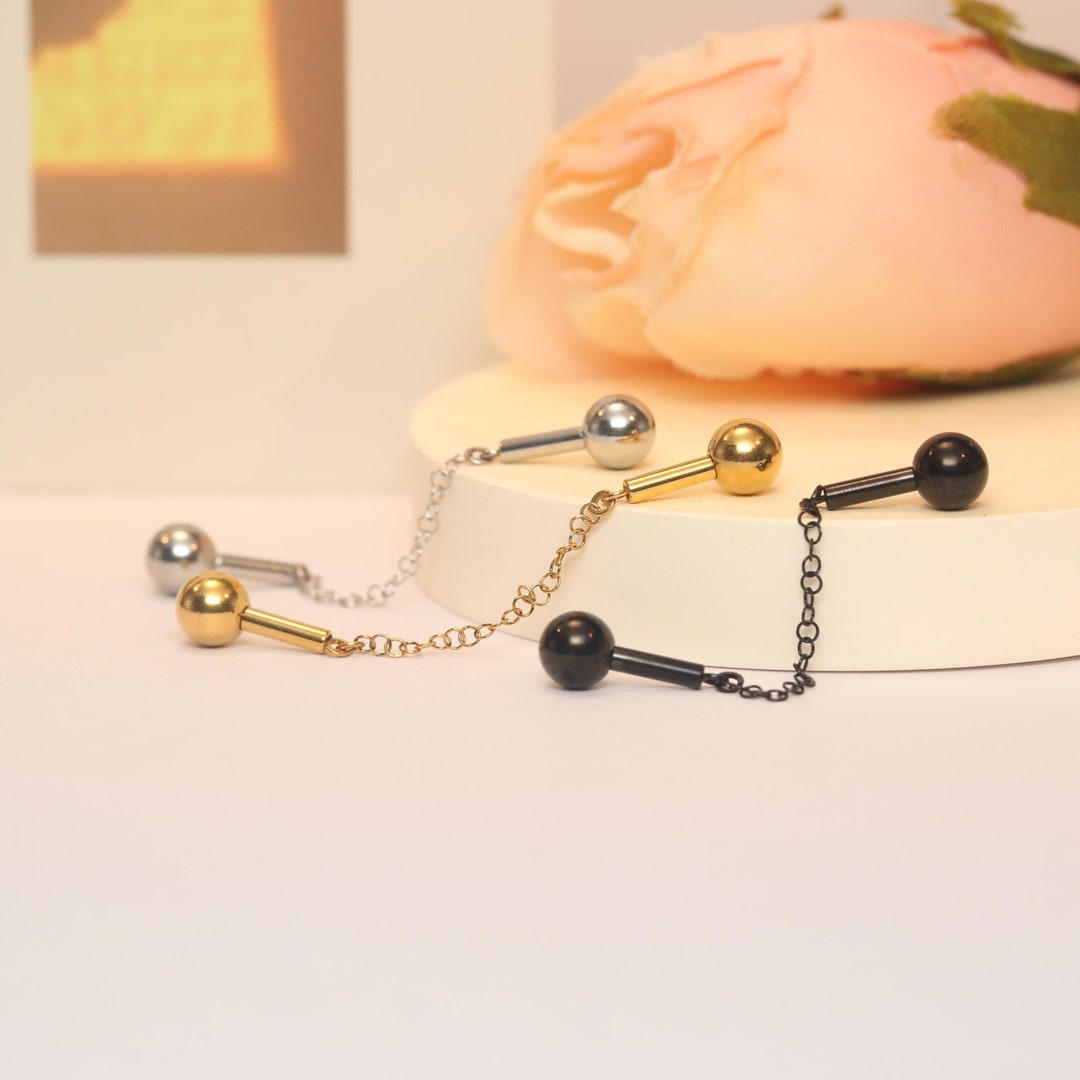 14G Unique Chain Industrial Piercing Jewelry Surgical Steel Industrial ...