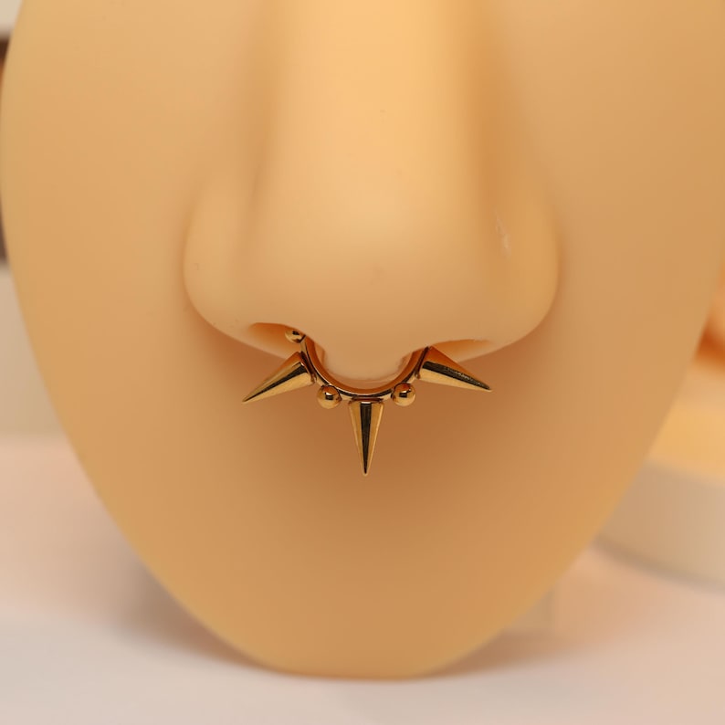 Cone Septum Jewelry 16G Gothic Nose Ring Septum Piercing Ring Surgical ...