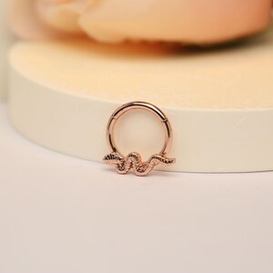 Unique and Stylish Snake Design on the Front Septum Ring Nasal Septum ...