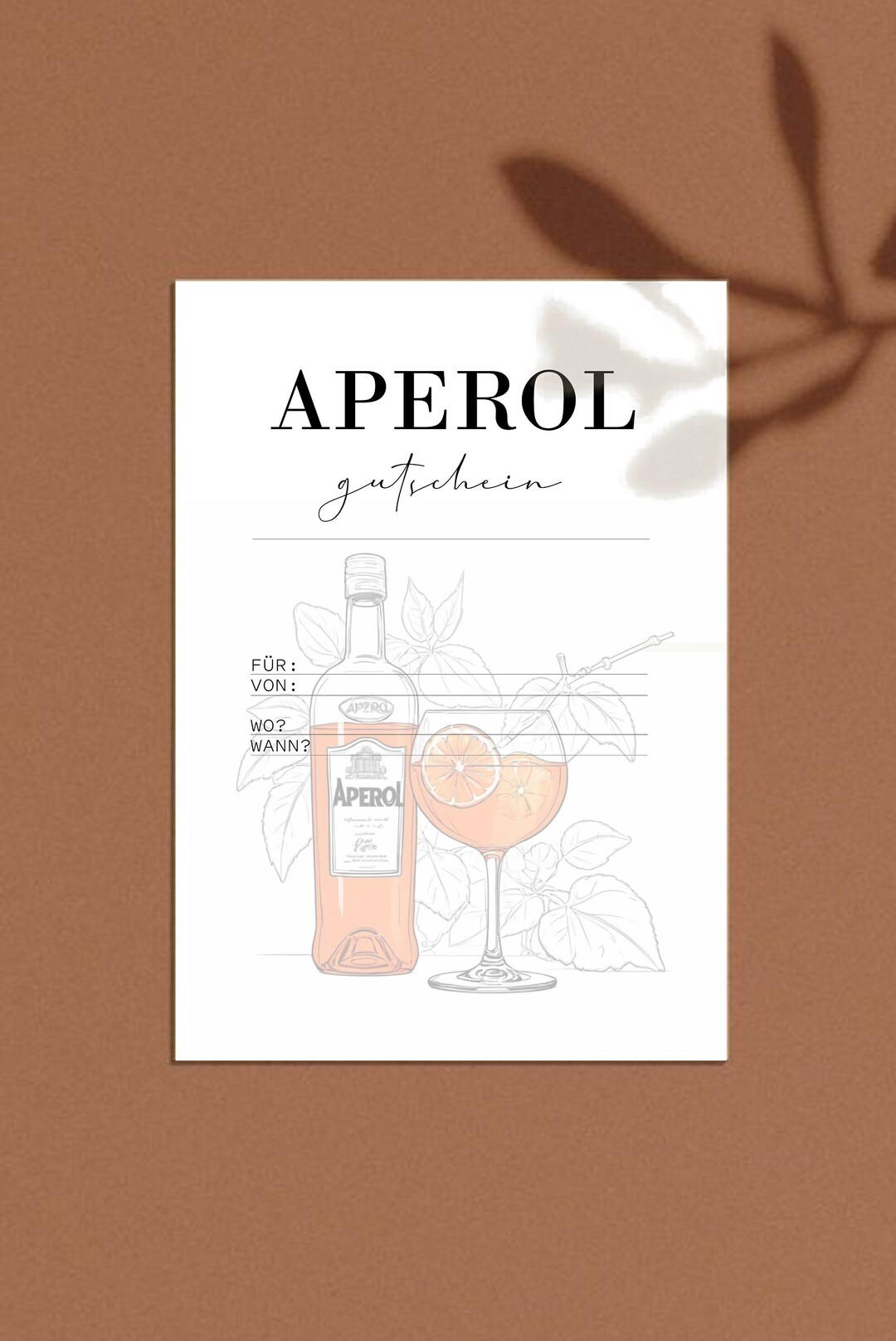 Voucher, Aperol, Aperol Voucher, Aperol Gift, Voucher, Gift, Summer ...