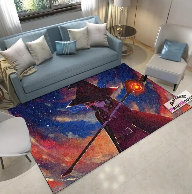 Konosuba Area Rugs Megumin Arch Wizard Anime Living Room Carpet Home ...