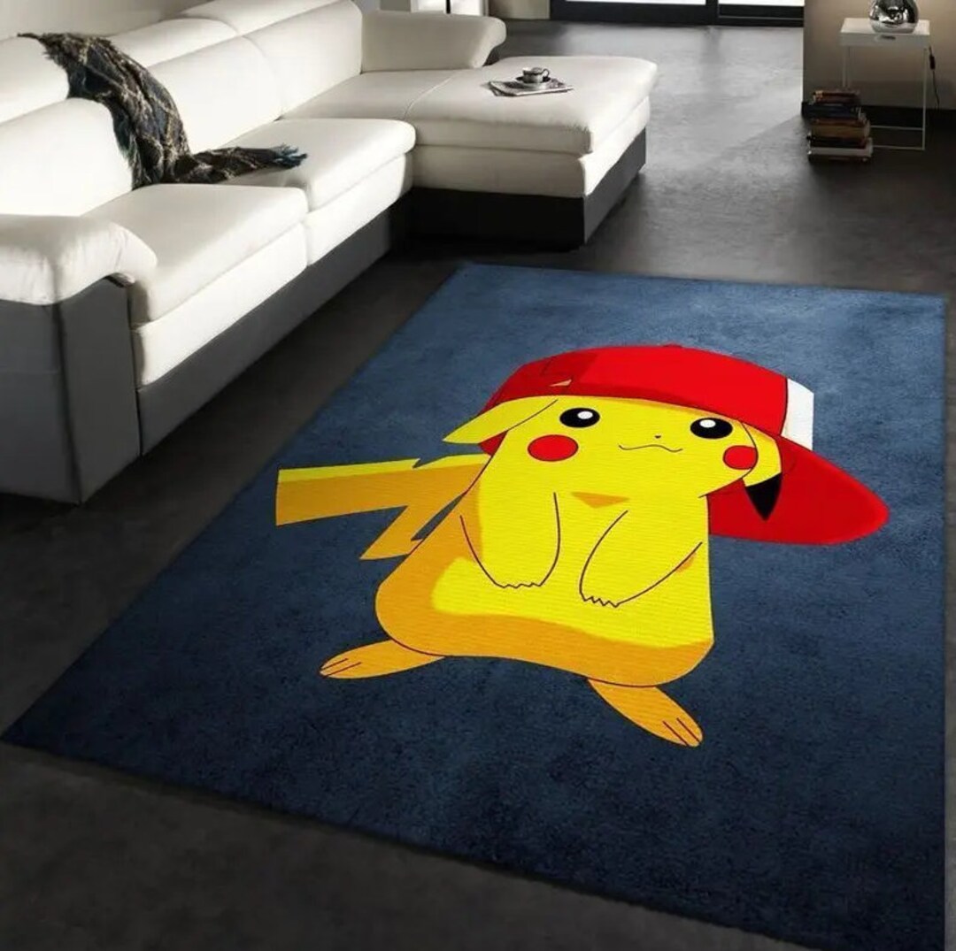 Pikachu Pokemon Anime 2 Area Rug Living Room and Bed Room Rug Rug ...