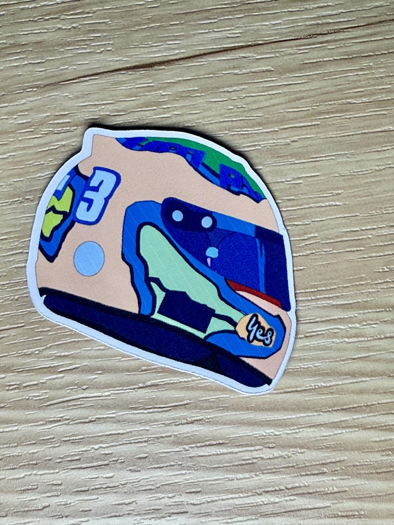 F1 Driver Helmet Stickers Max Verstappen, Lando Norris, Ayrton Senn ...