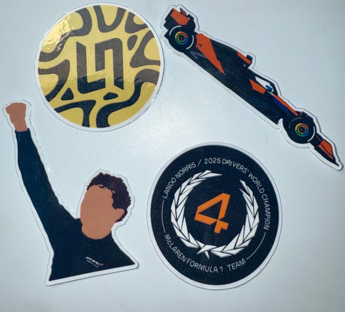 Lando Norris 2025 Champion Sticker Pack - Etsy