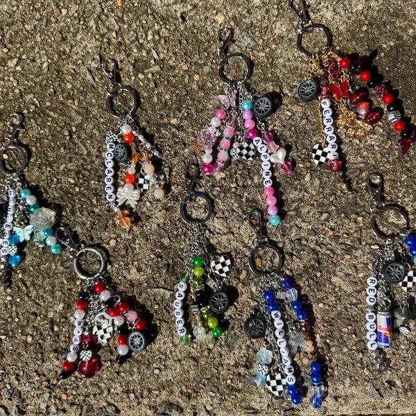 F1 Beaded Keychains - Etsy