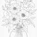 Coloring Book Pages - Flowers 5 Pages - Etsy