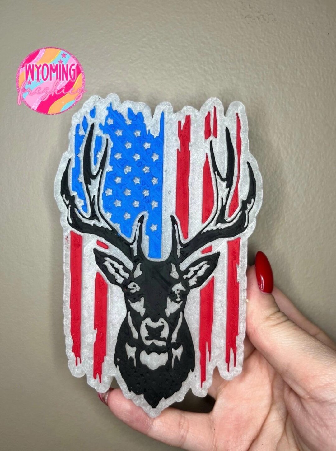 American Flag Deer Air Freshener || Freshie || Car Accessories || Car ...