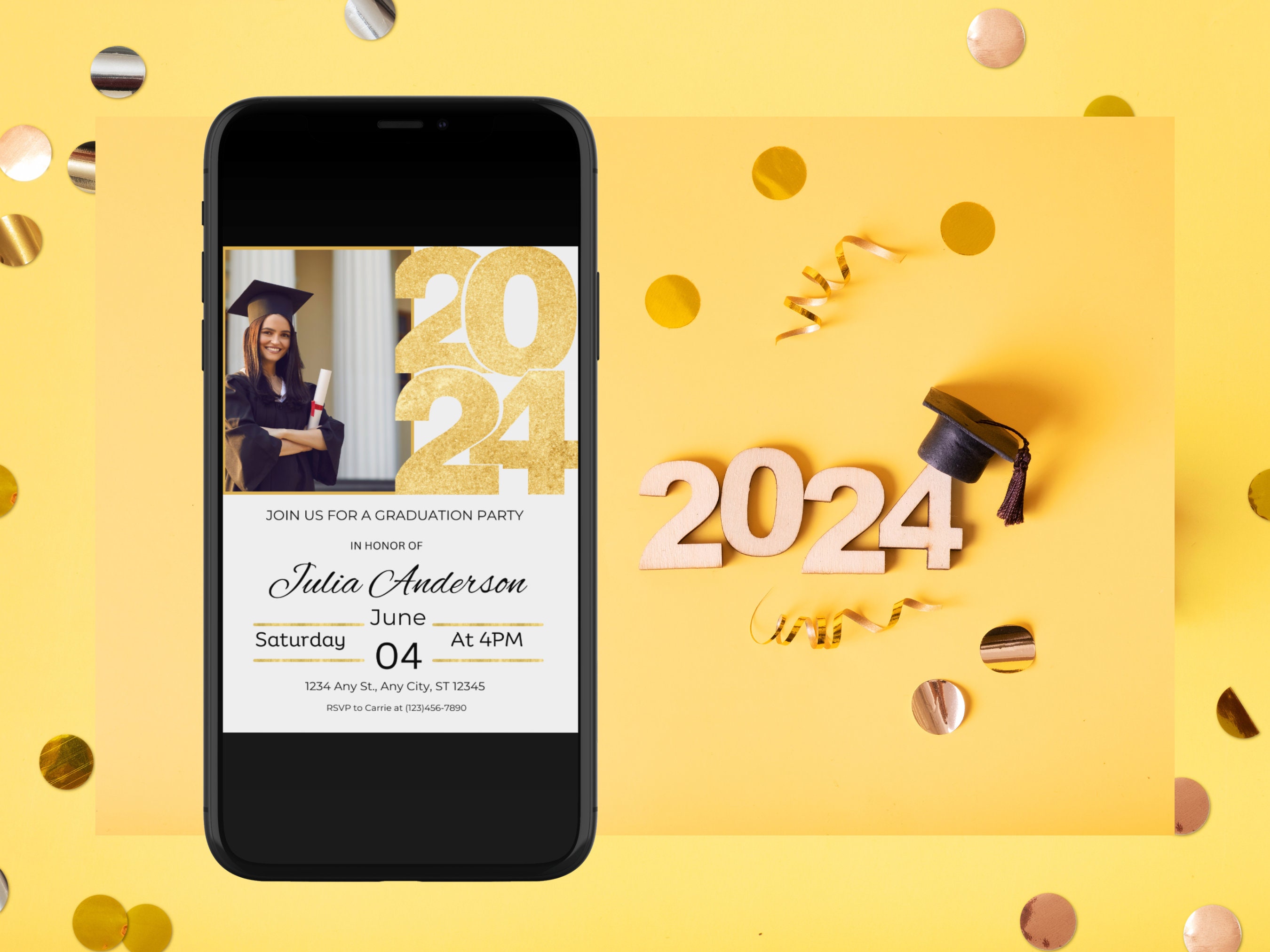 Editable Digital Download Graduation Party Invitation Template, Class ...