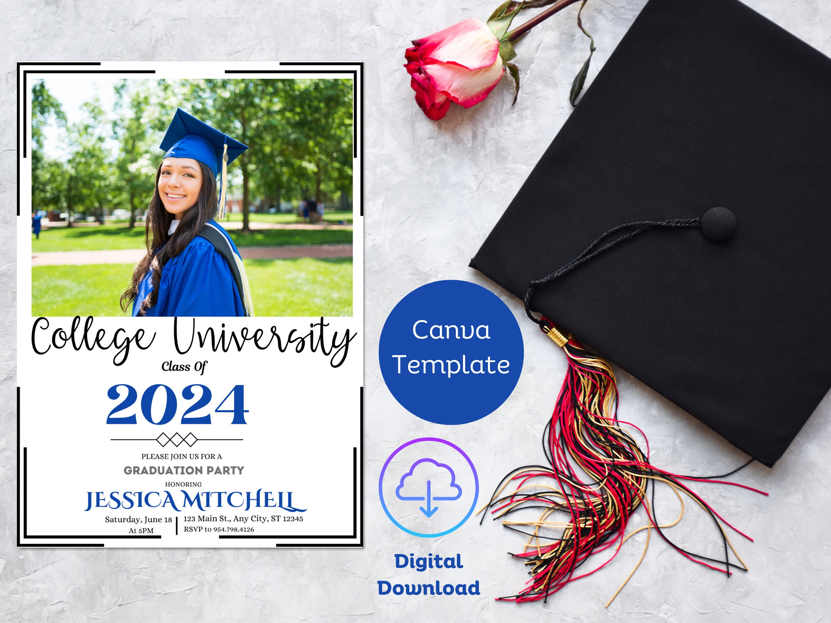 Editable Graduation Party Invitation Digital Download, Graduation Party ...