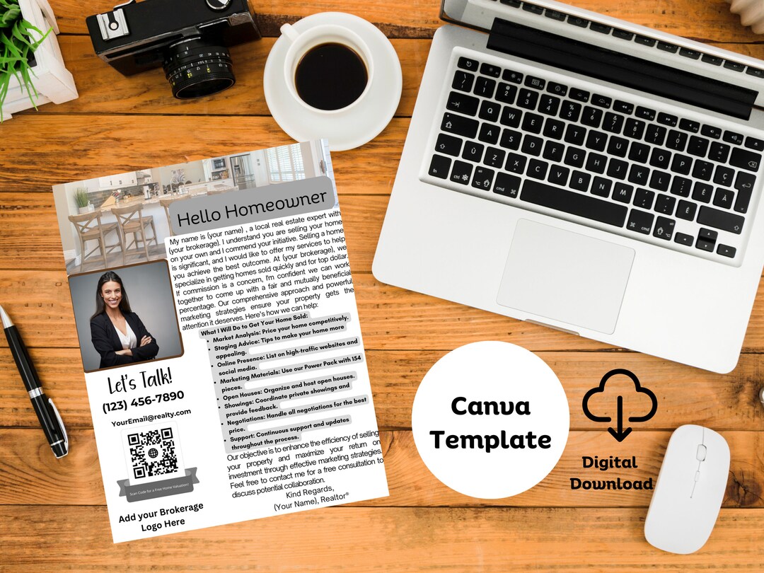 Editable FSBO Prospecting Letter Template Canva Template Digital ...