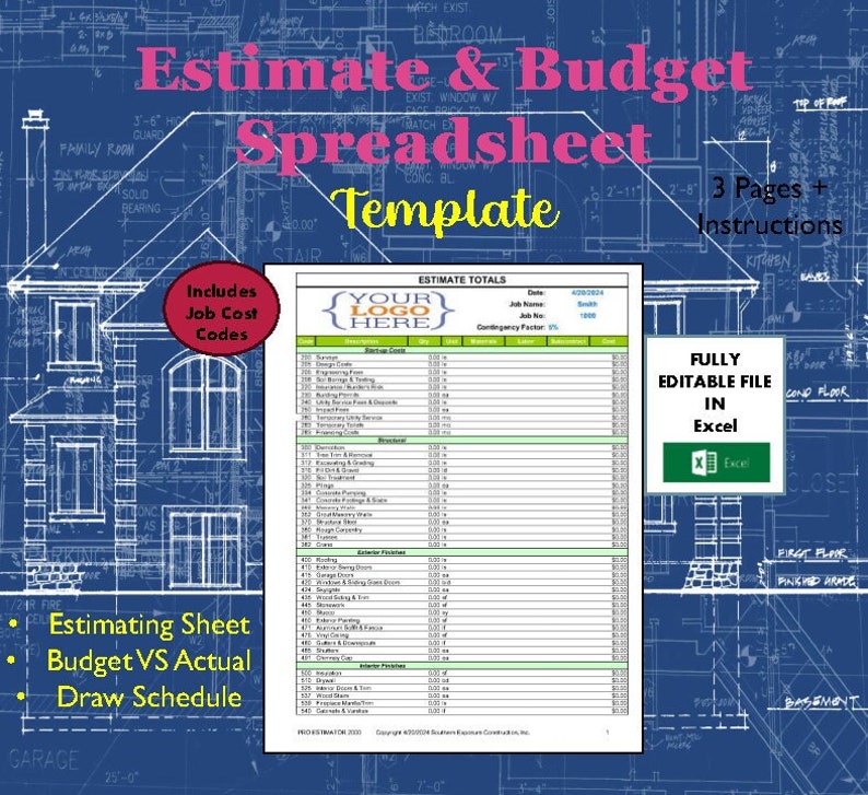 Construction Estimator for Homes Large & Small Projects - Etsy
