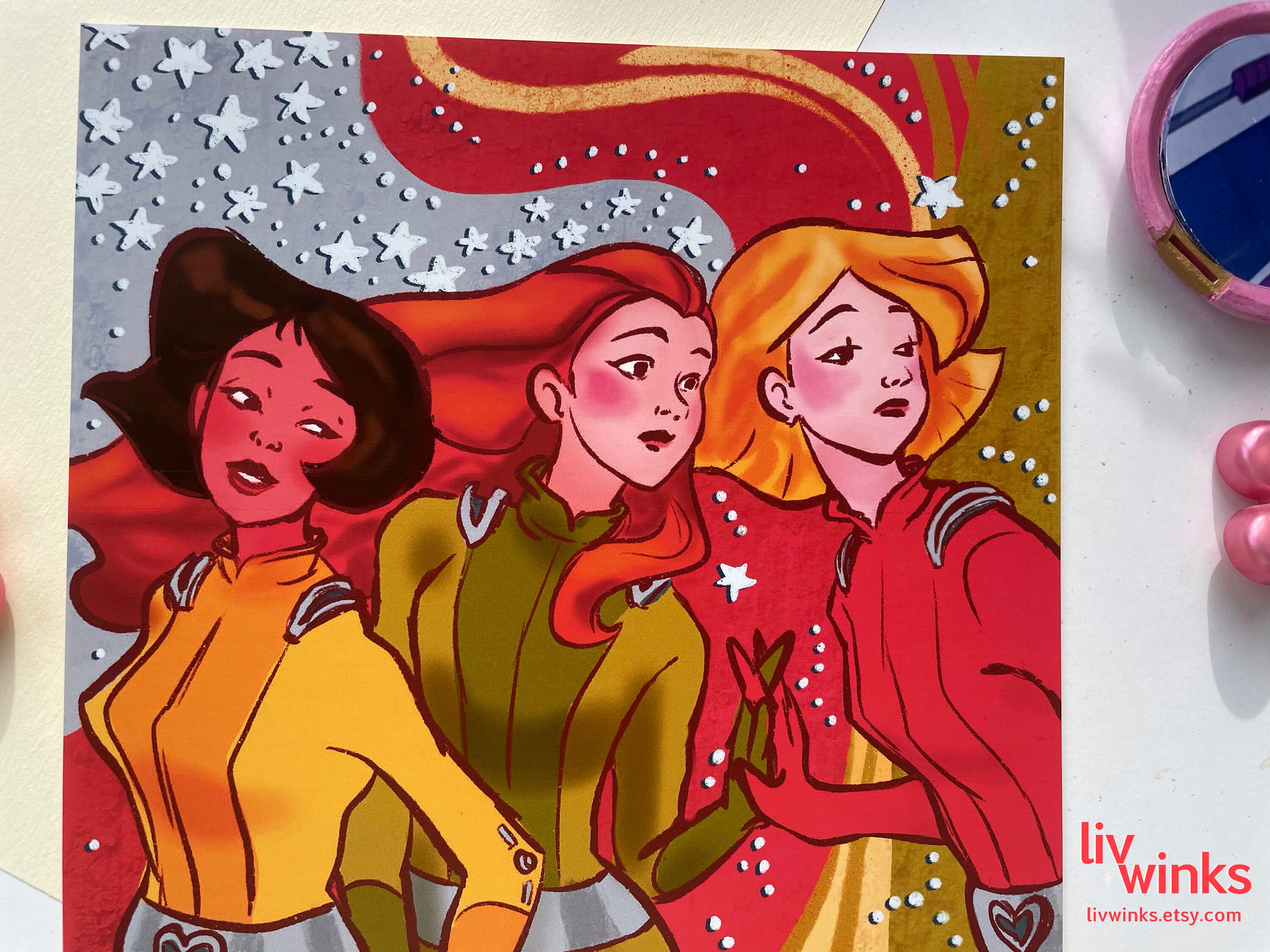 Totally Spies Art Print A4 Retro Spy Vibes - Etsy