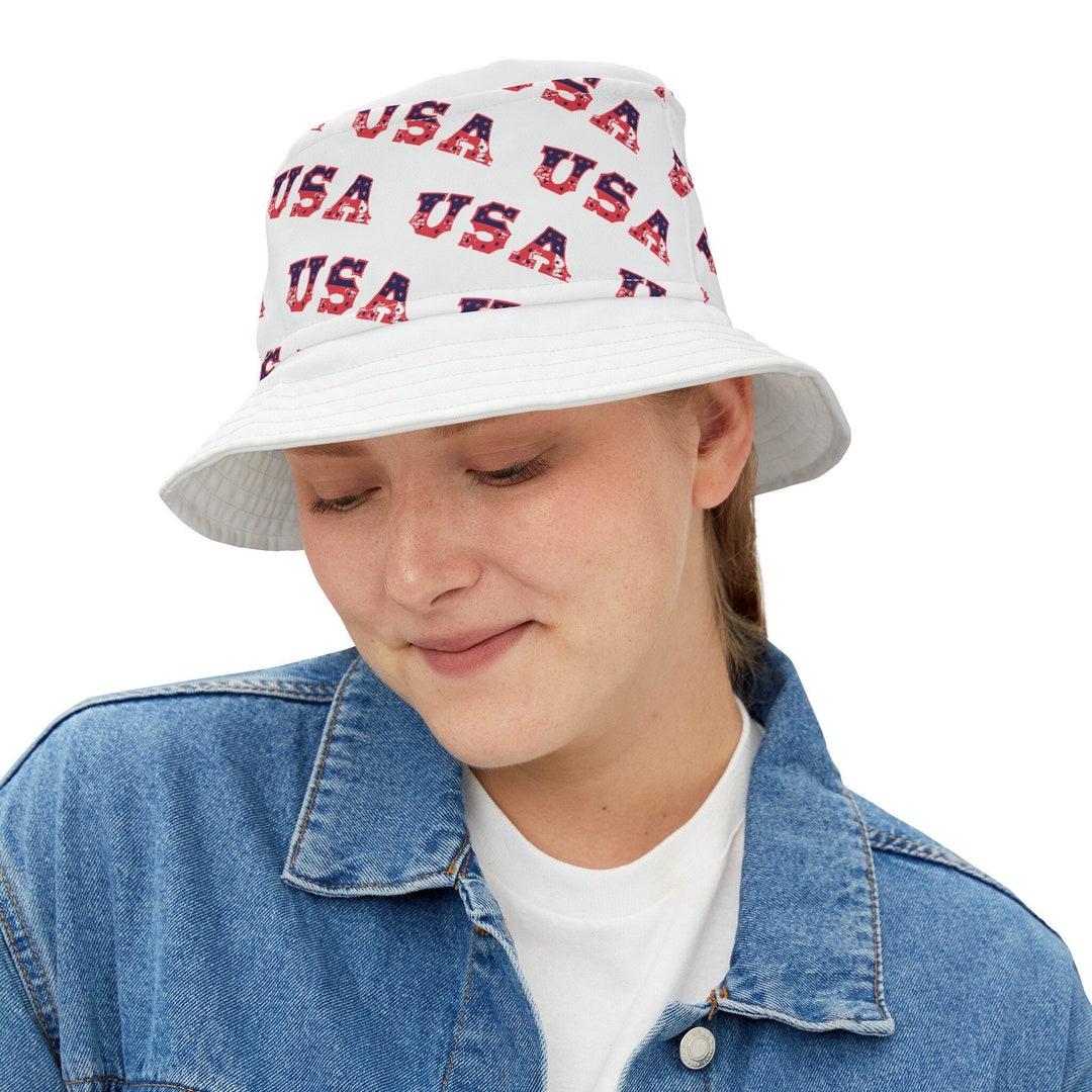 USA Bucket Hat, USA Gift, 4th of July Bucket Hat, American Bucket Hat ...
