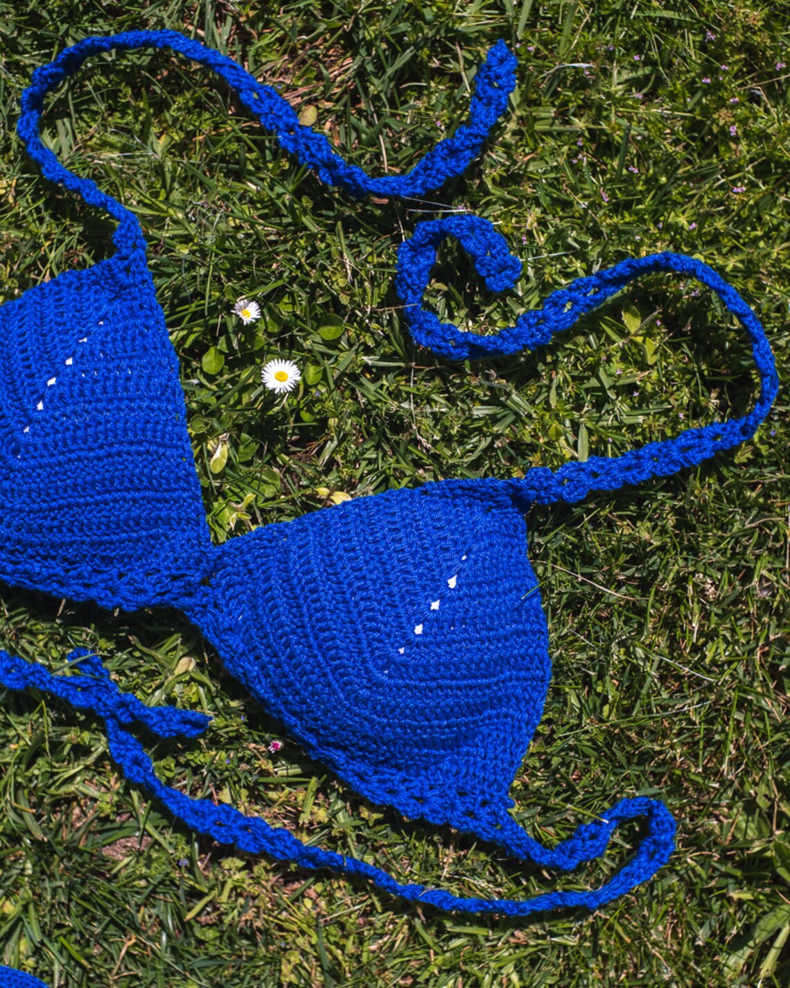 Crochet Bikini Blue Crochet Swimsuit Bikini Set Crocheted Bathing Suit ...