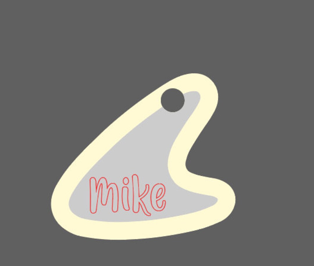 Mid Century Modern Boomerang Key Chain Customizable SVG File - Etsy