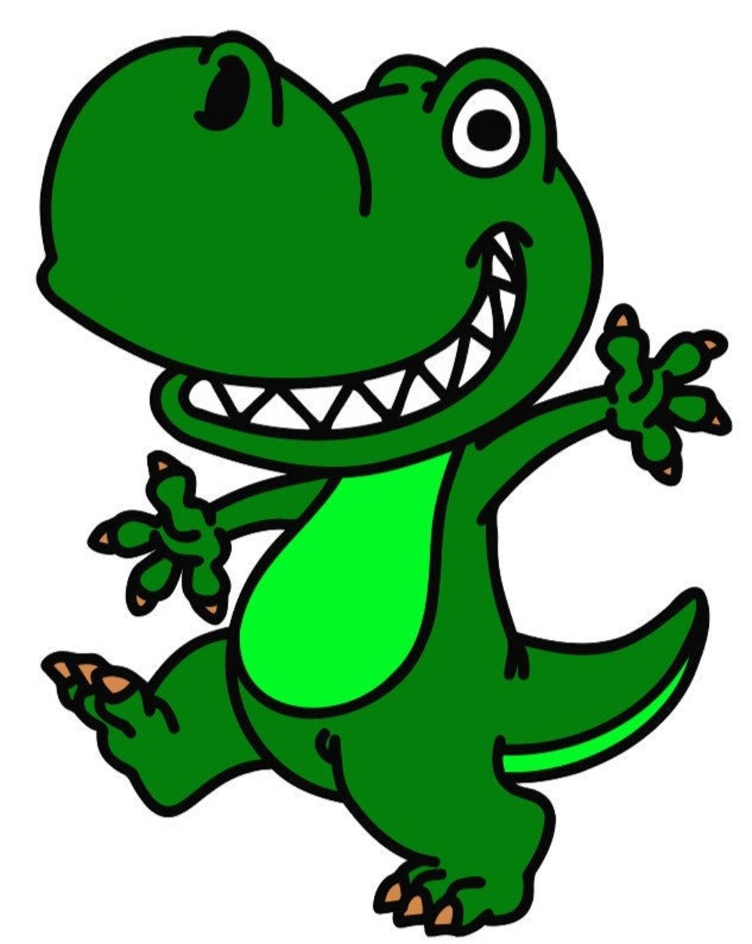 Baby T-rex Dinosaur SVG File Color and Black and White - Etsy