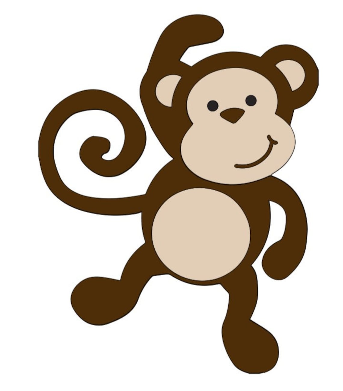 Layered Monkey Chimpanzee SVG File - Etsy