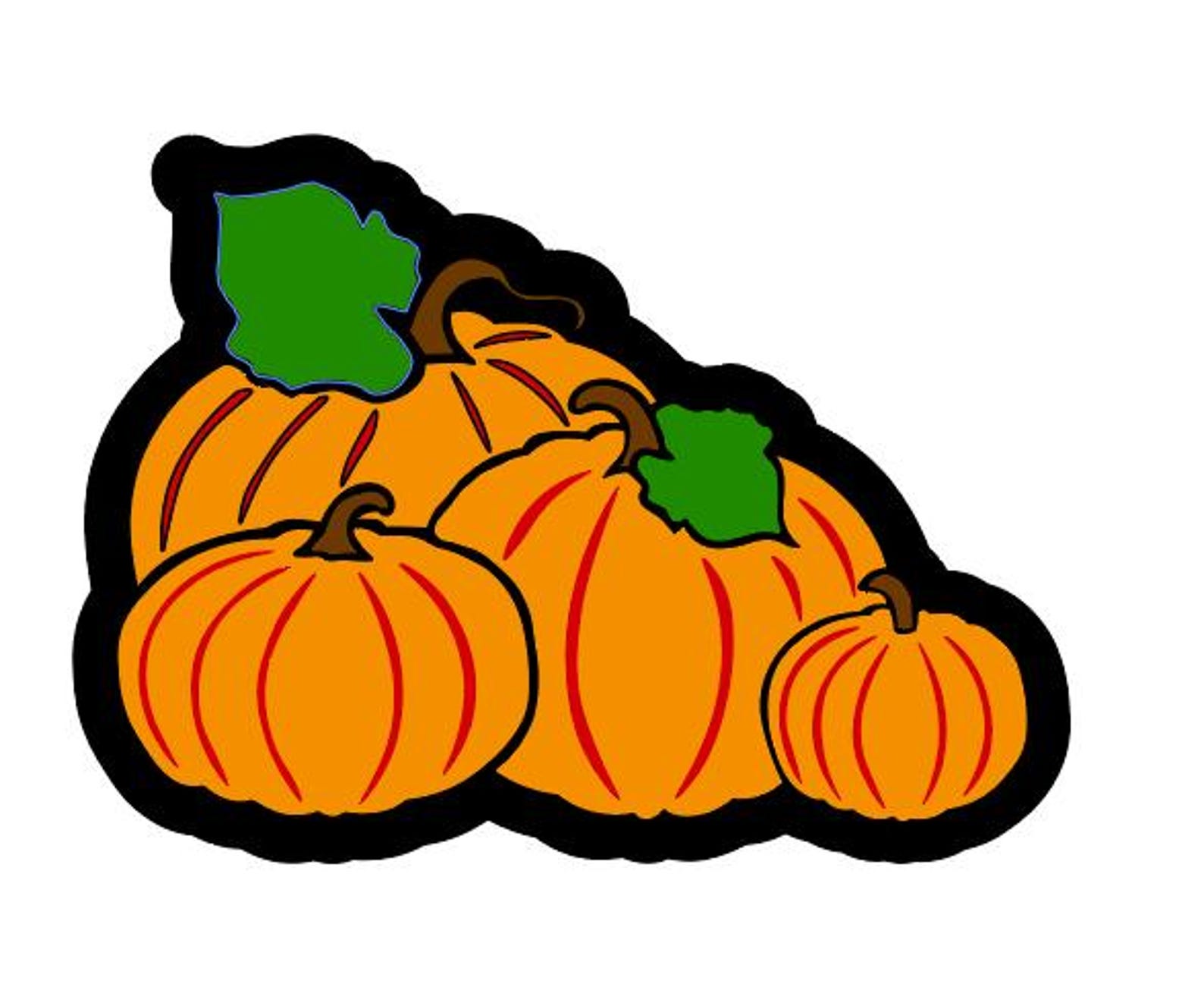 Layered Group of Pumpkins SVG File - Etsy