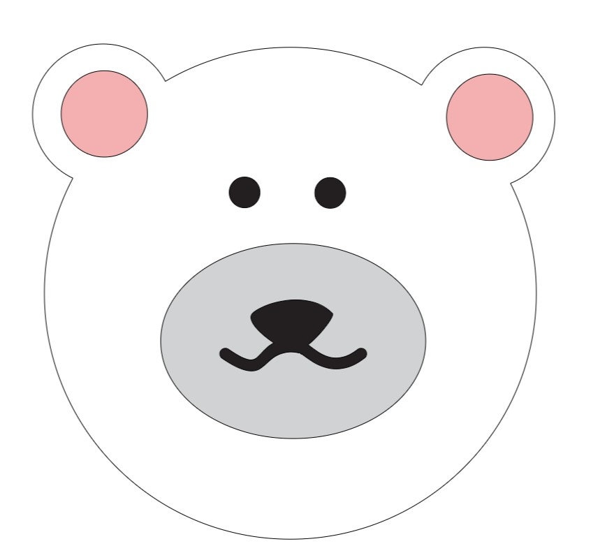 Layered Polar Bear Head SVG FILE - Etsy