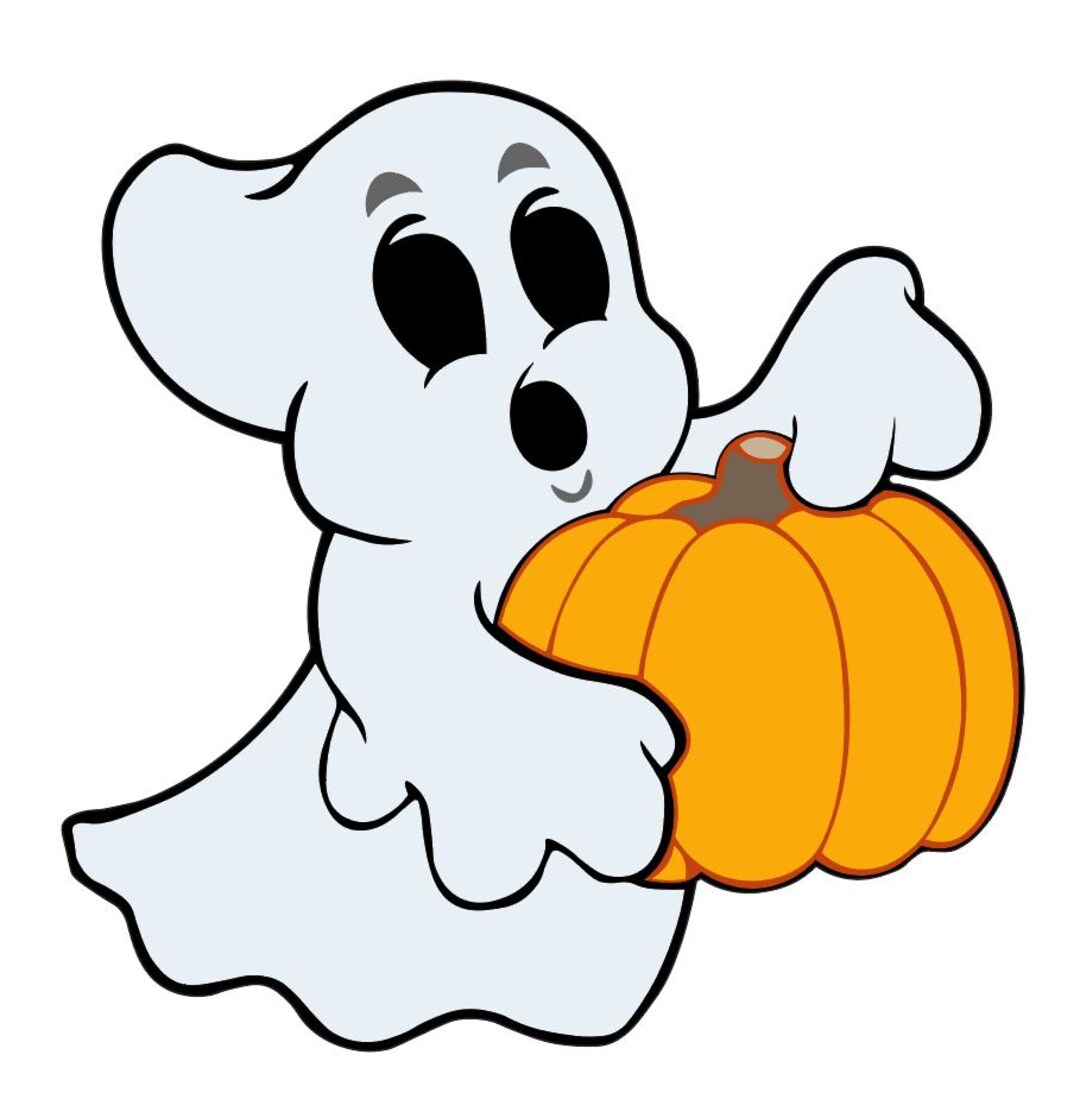 Layered Ghost With a Pumpkin SVG File - Etsy Canada