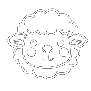 Layered Sheep Lamb Head SVG File - Etsy
